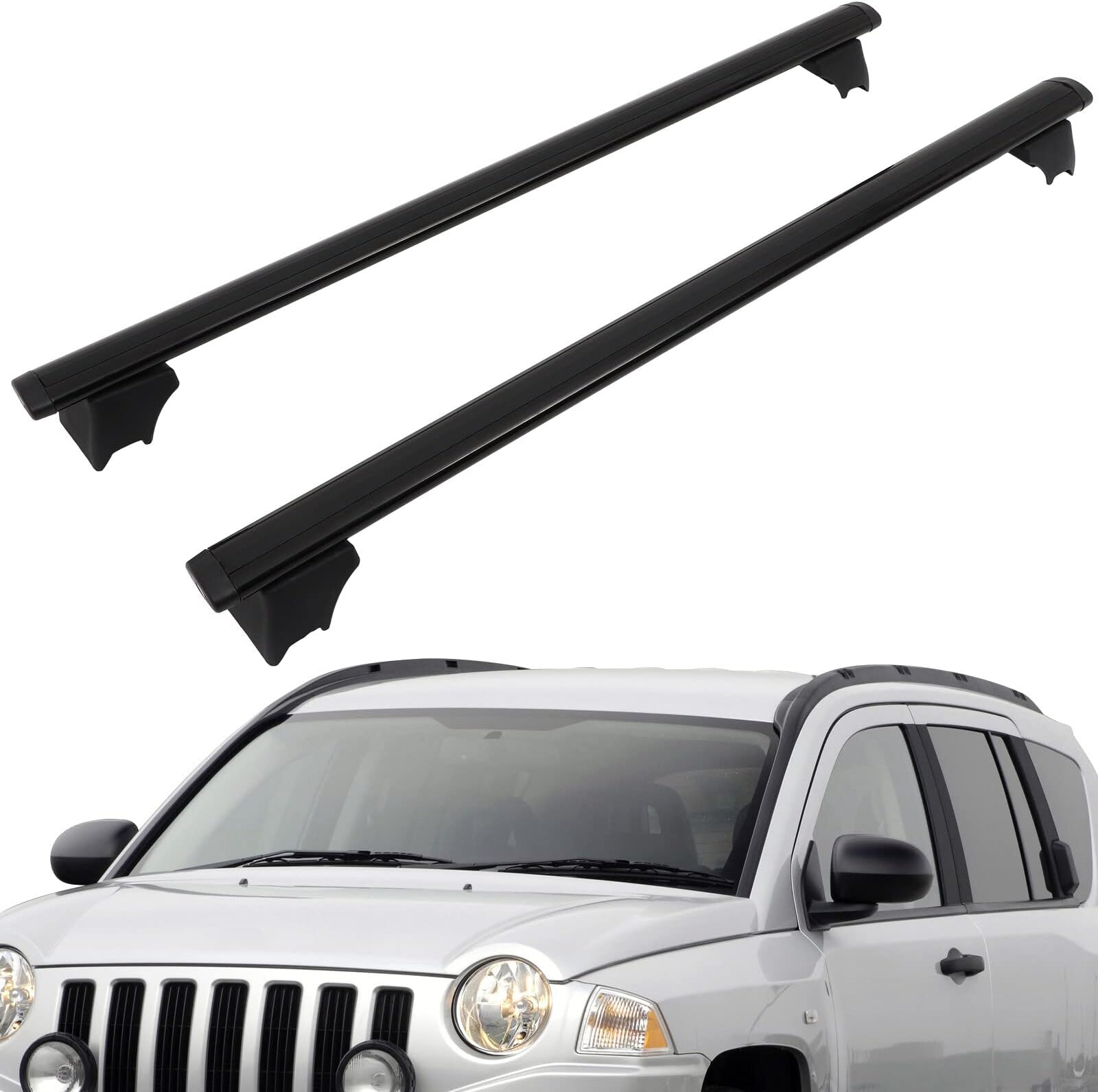 Amazon.com: ECCPP Black Roof Rack Cross Bar Luggage Cargo Carrier Rails ...