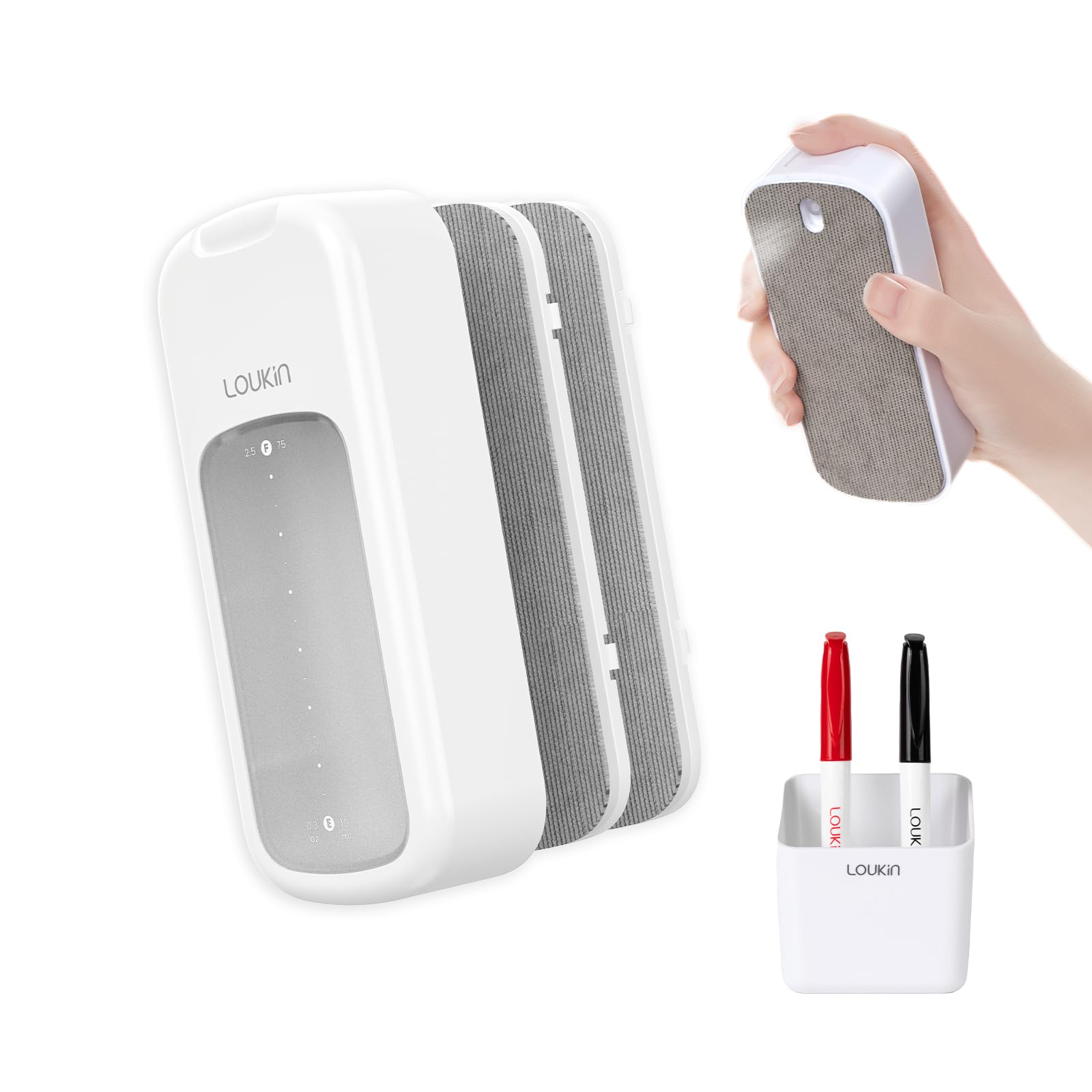 Amazon.com: loukin All-in-One Dry Erase Eraser, Replaceable Whiteboard ...