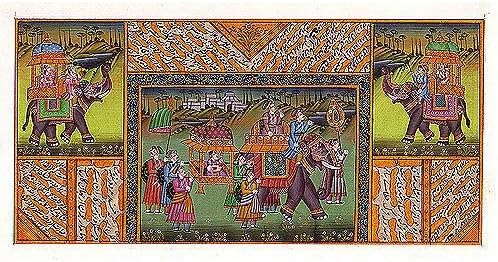 Amazon.com: Indian Paintings Miniatures Art & Water Color Drawings ...