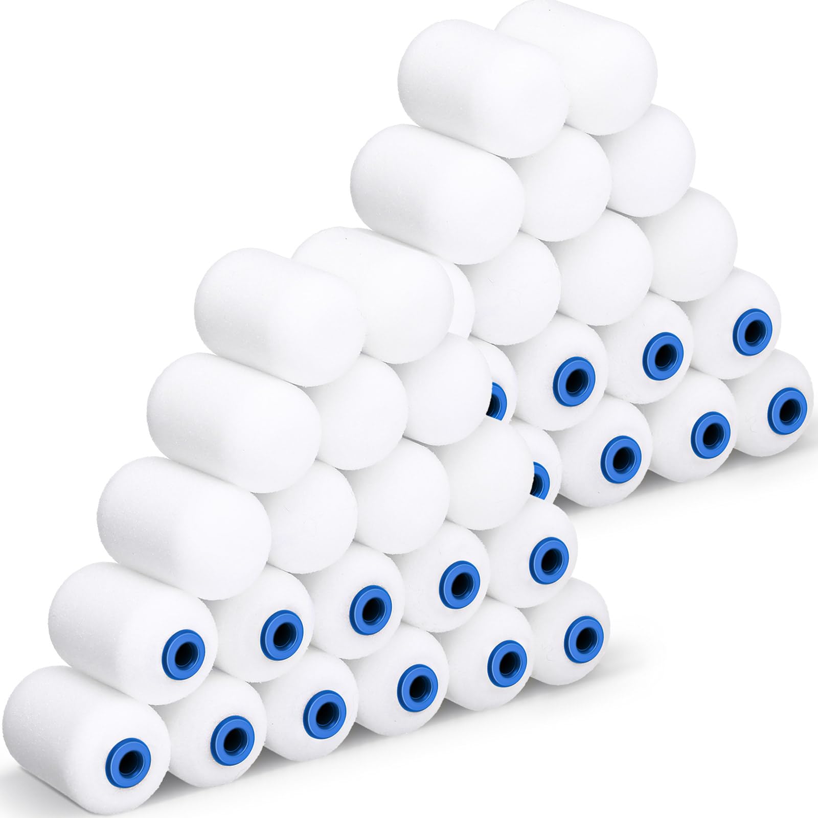 Nuenen 40 Pcs 2 Inch Foam Paint Rollers Mini Paint Roller Covers High ...
