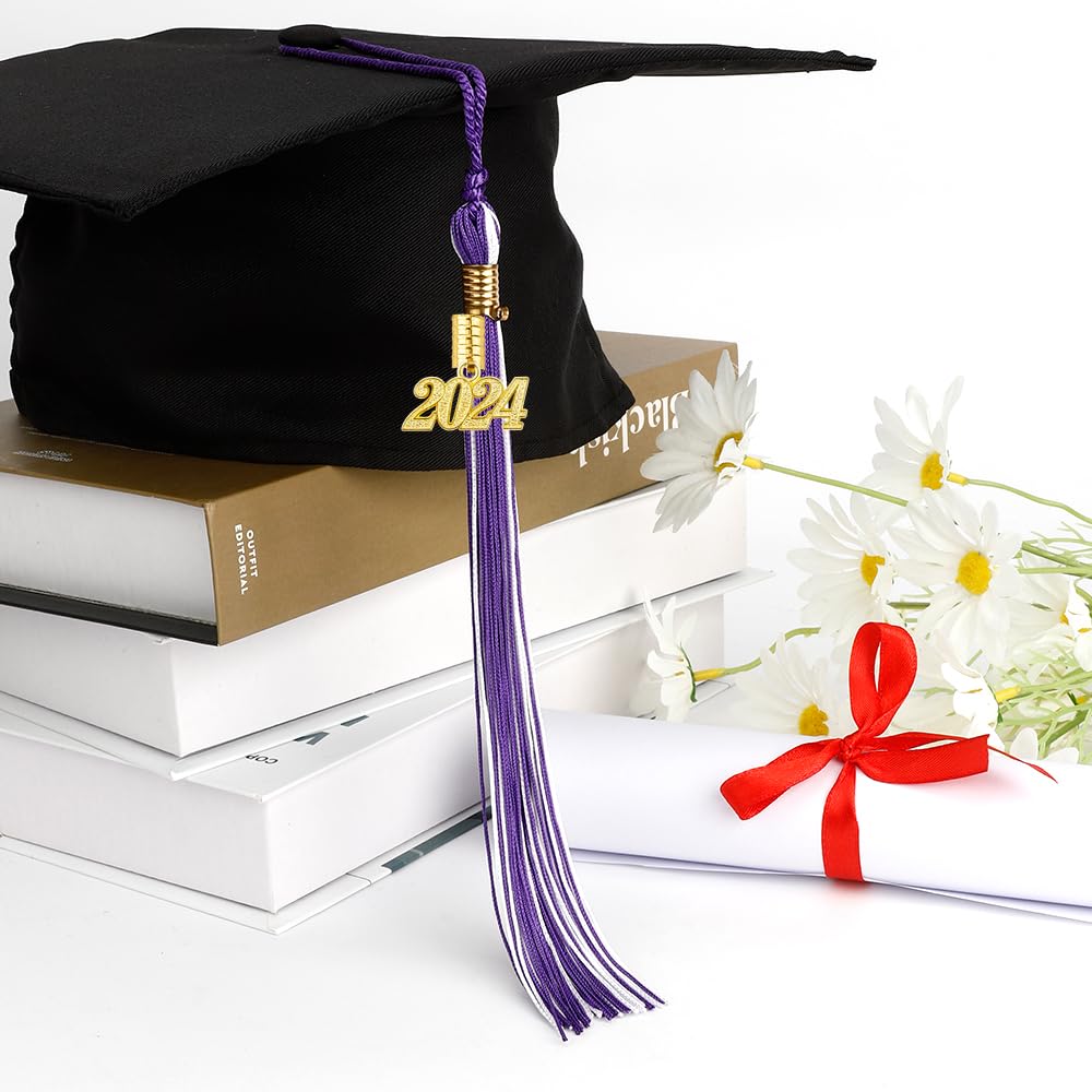 Snapklik.com : 2024 Graduation Tassel Purple White Graduation Cap ...