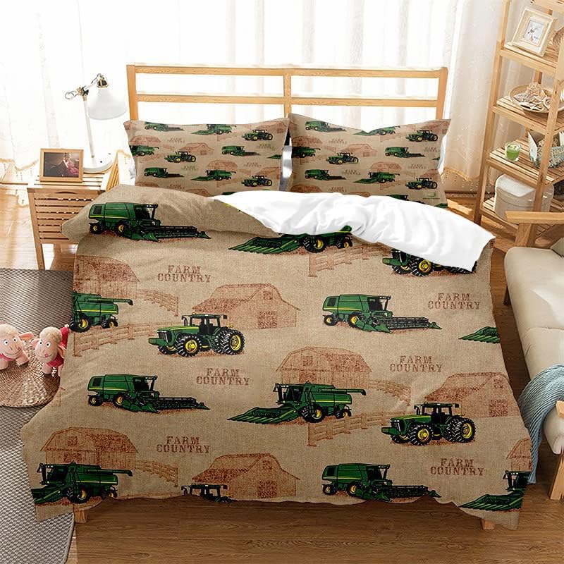 Amazon.com: Tractor Bedding Set,Farm Animalls Truck Tractor Vehicles ...