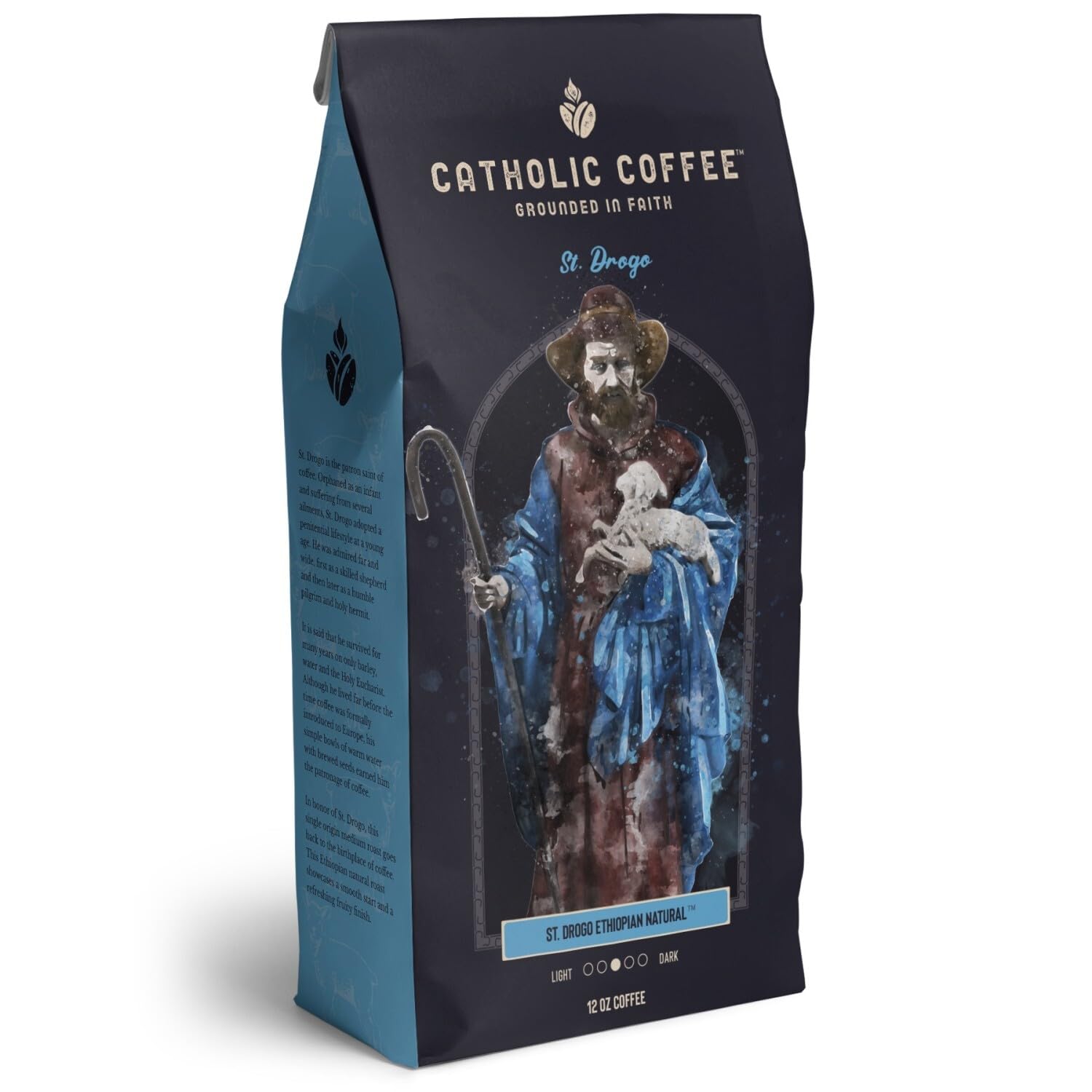 Amazon.com : St. Drogo, Patron Saint of Coffee, Ethiopian Medium Roast ...