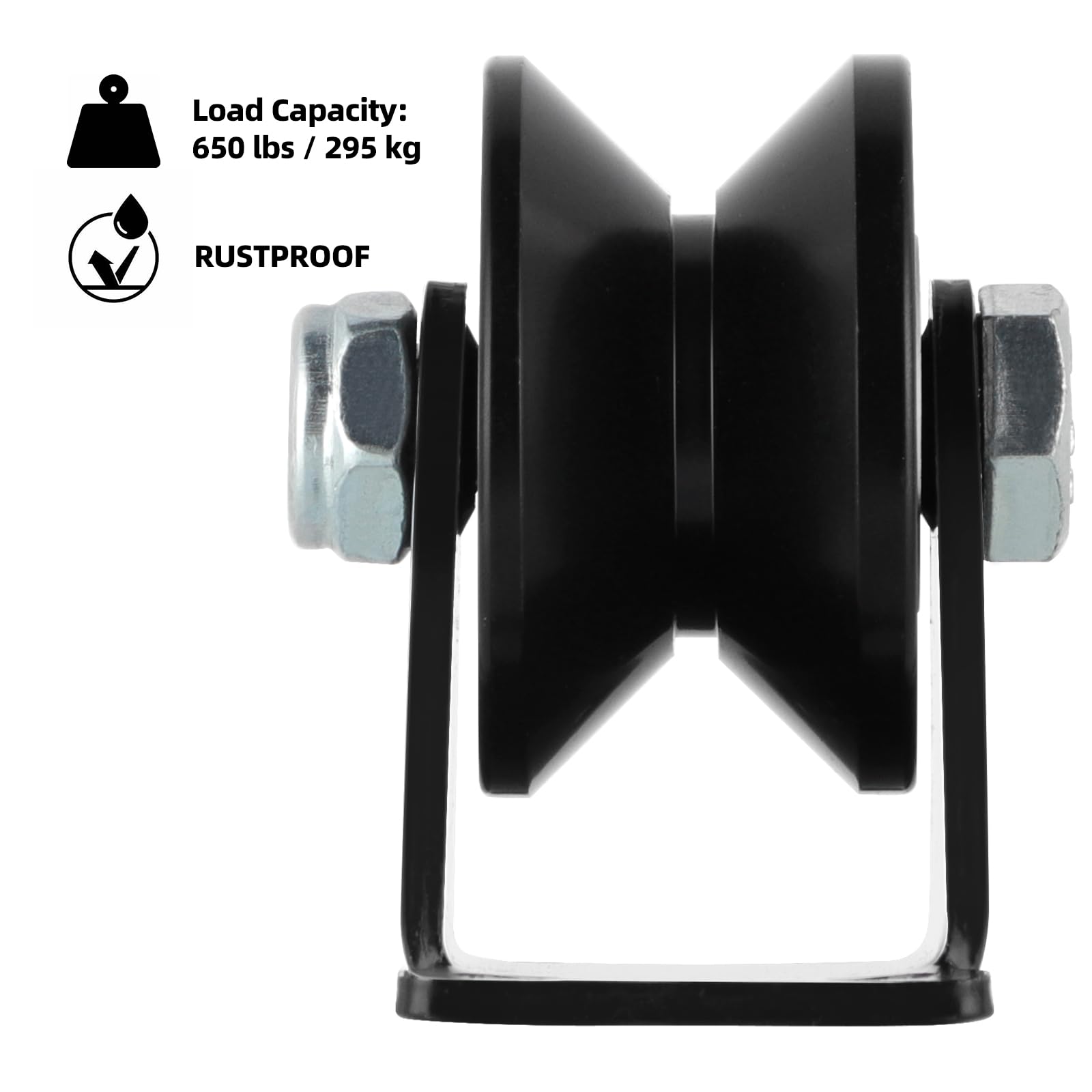Snapklik.com : 2" V-Groove Wheel, Sliding Gate Casters, Heavy Duty ...