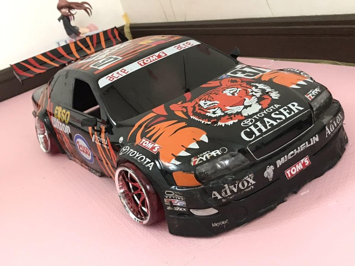 Amazon.co.jp: ラジコン ボディ 1/10 トヨタ チェイサー トムス JZX100 エッソ レースカー TOYOTA ...