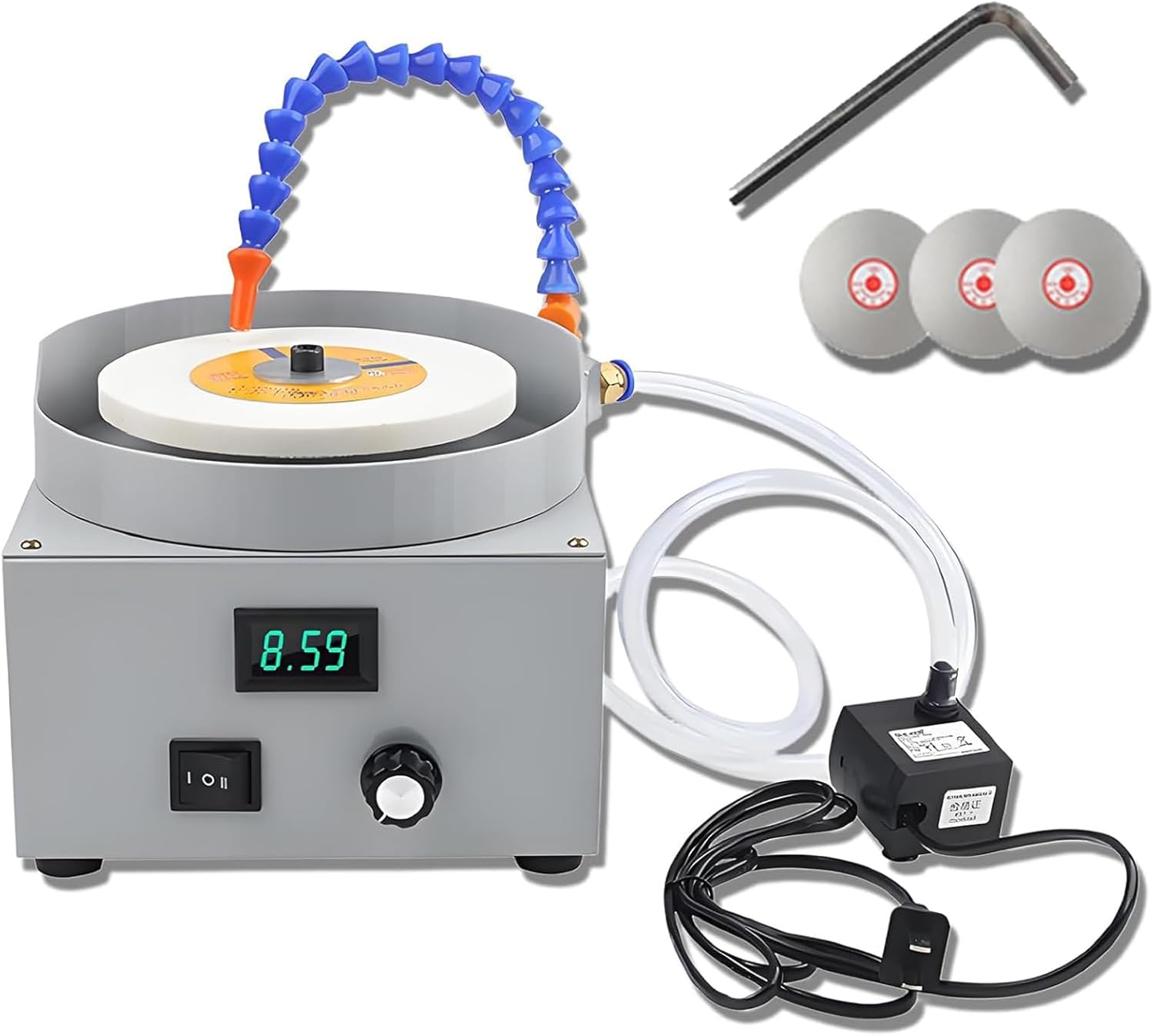 Electric Bench Sander, Wet and Dry Knife Sharpening Machine, Adjustable ...