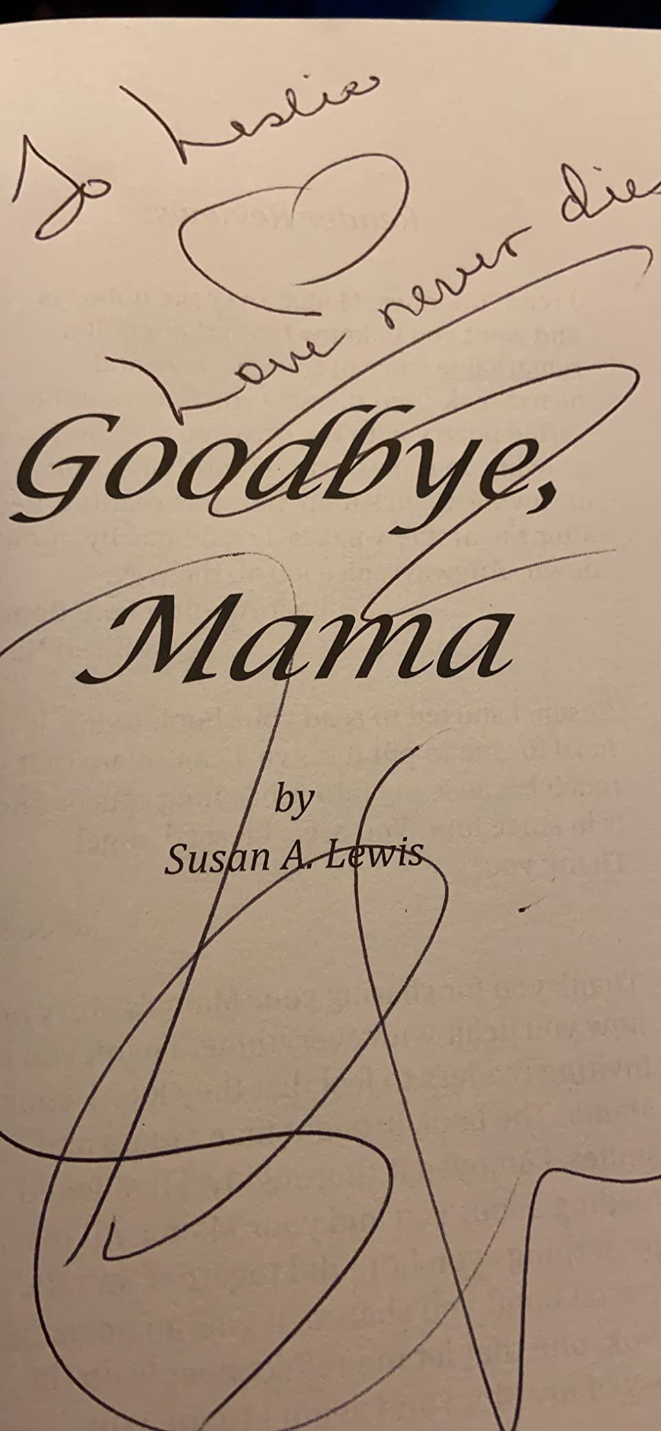 Amazon.com: Goodbye, Mama: 9781502491657: Lewis, Susan A.: Books