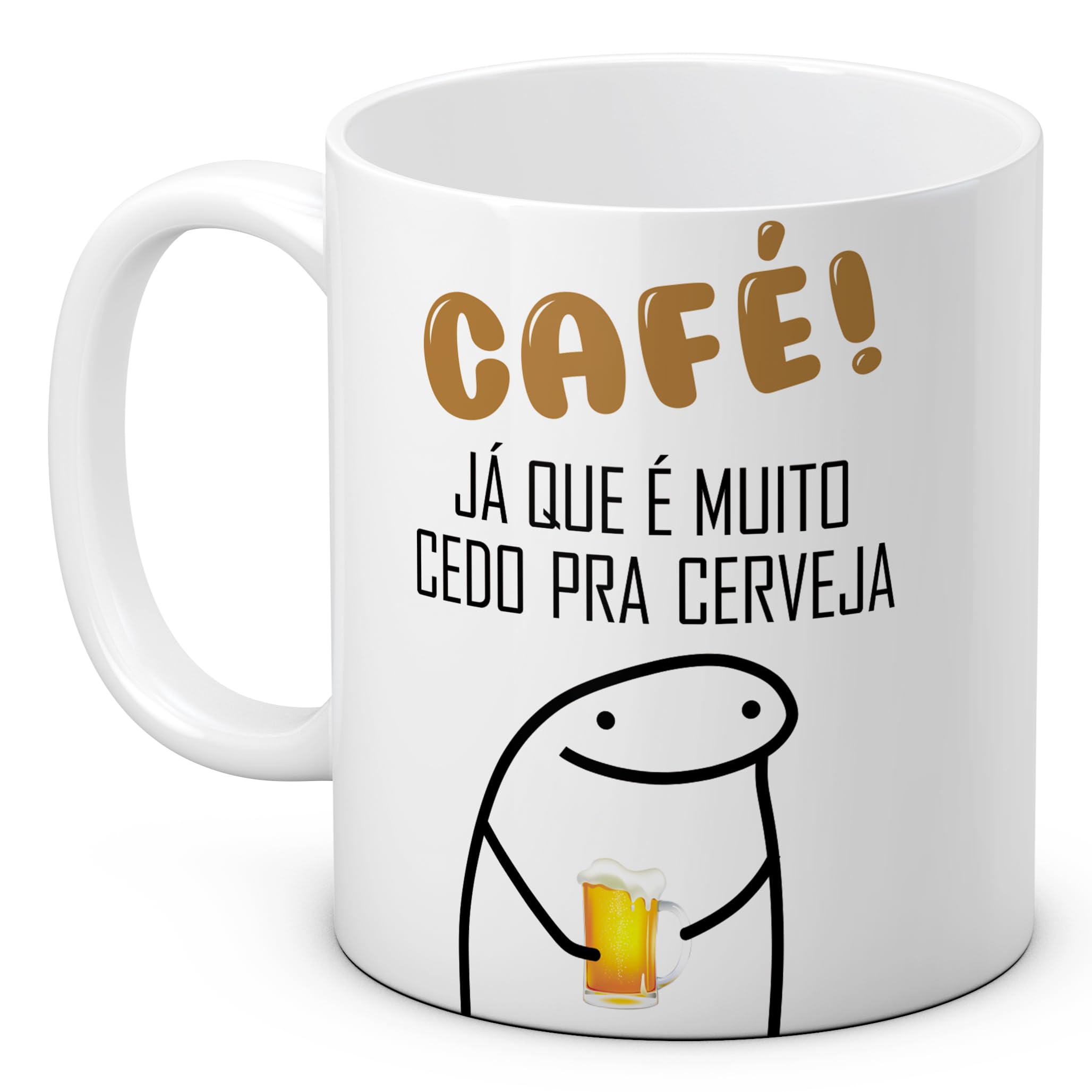 Muito Cafe Meme Caneca Cerâmica Personalizada Florks Meme Café Já