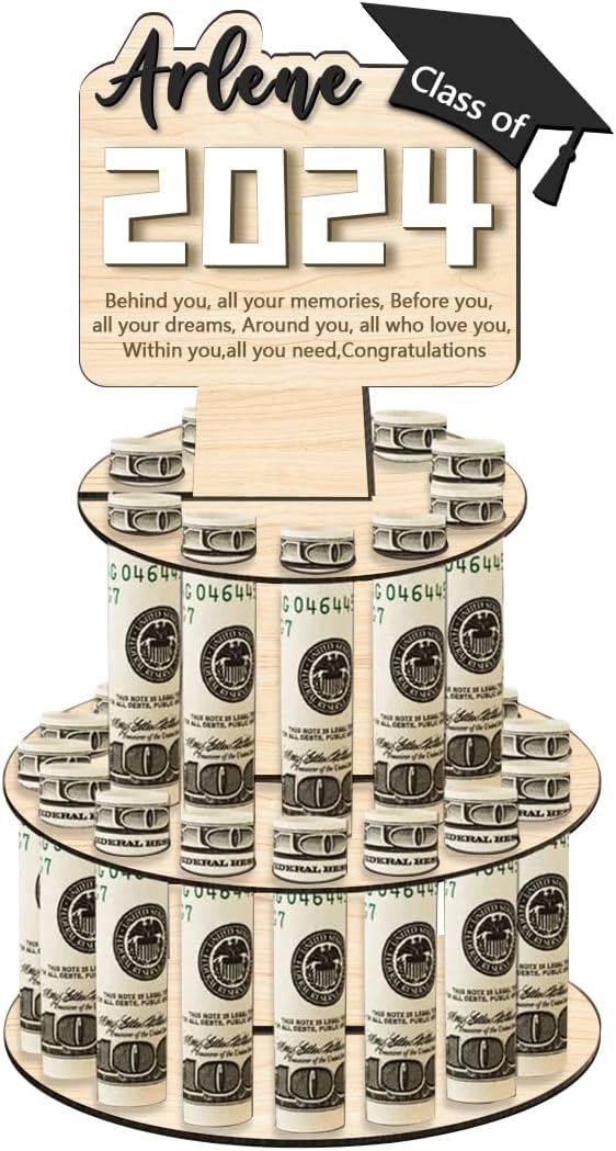 Amazon.com: Personalized Graduation Money Holder, Custom Name Wooden ...