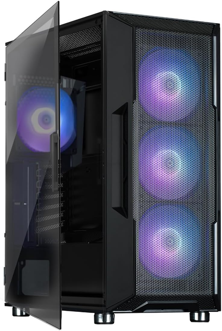 Amazon.com: Zalman - S2 - ATX Mid-Tower PC Case - Full Acrylic Side ...