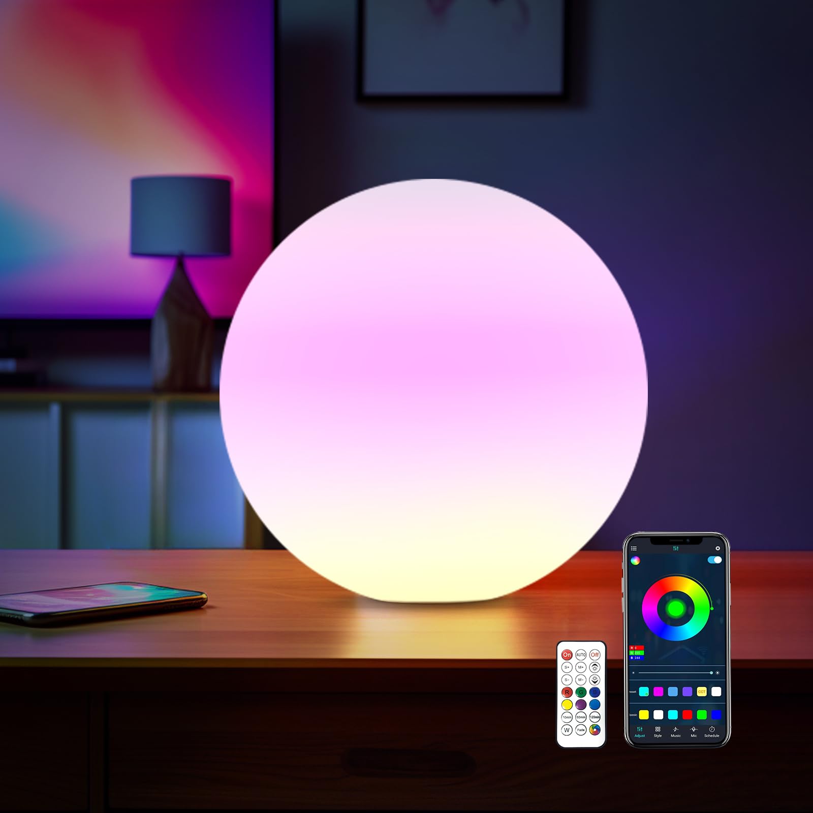 Buy LOFTEK Smart Table Lamp, RGB Bedside Lamp with 16 Million Colors ...