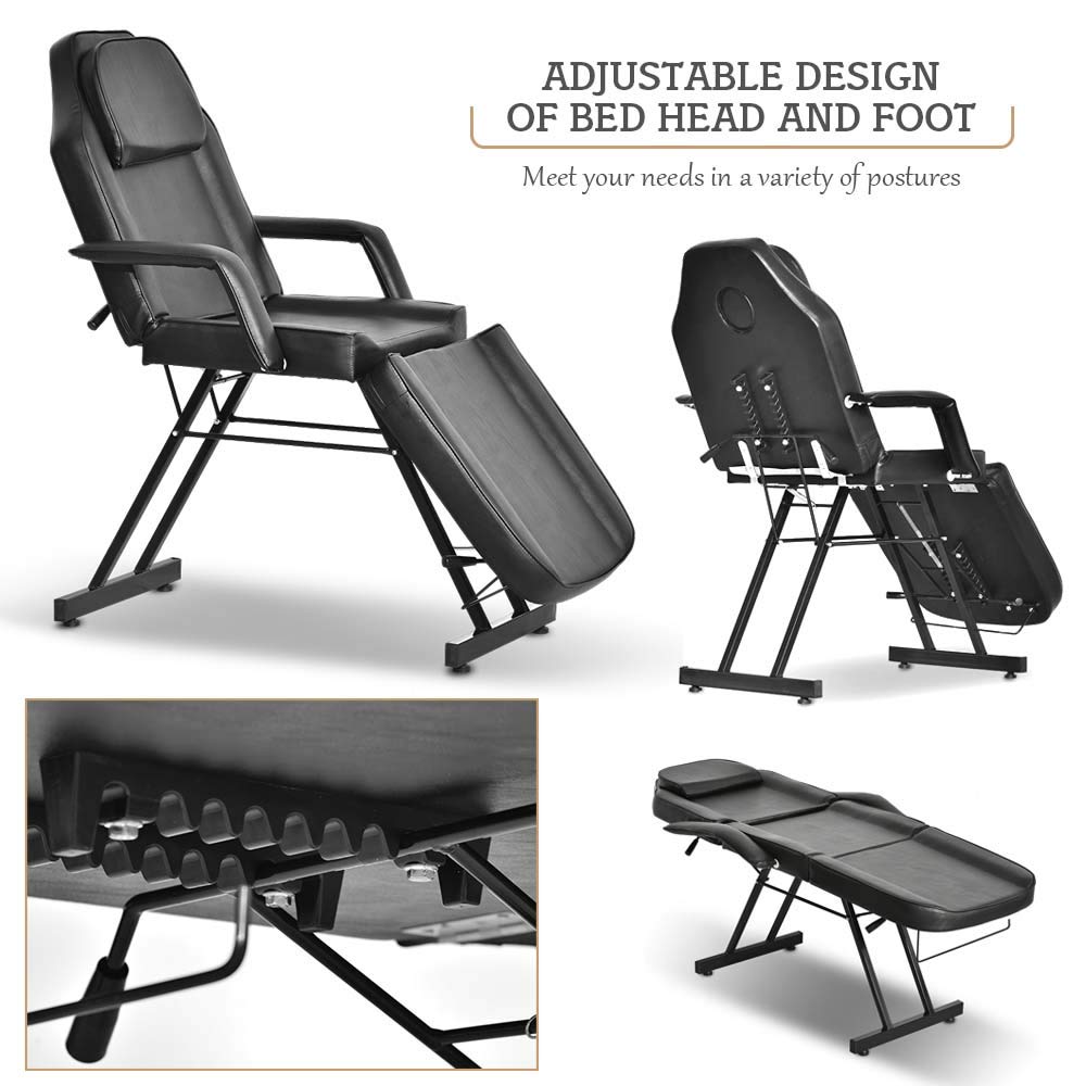 OKAKOPA Spa Beds Tattoo Table and Chair, Adjustable Tatsoul Tattoo ...