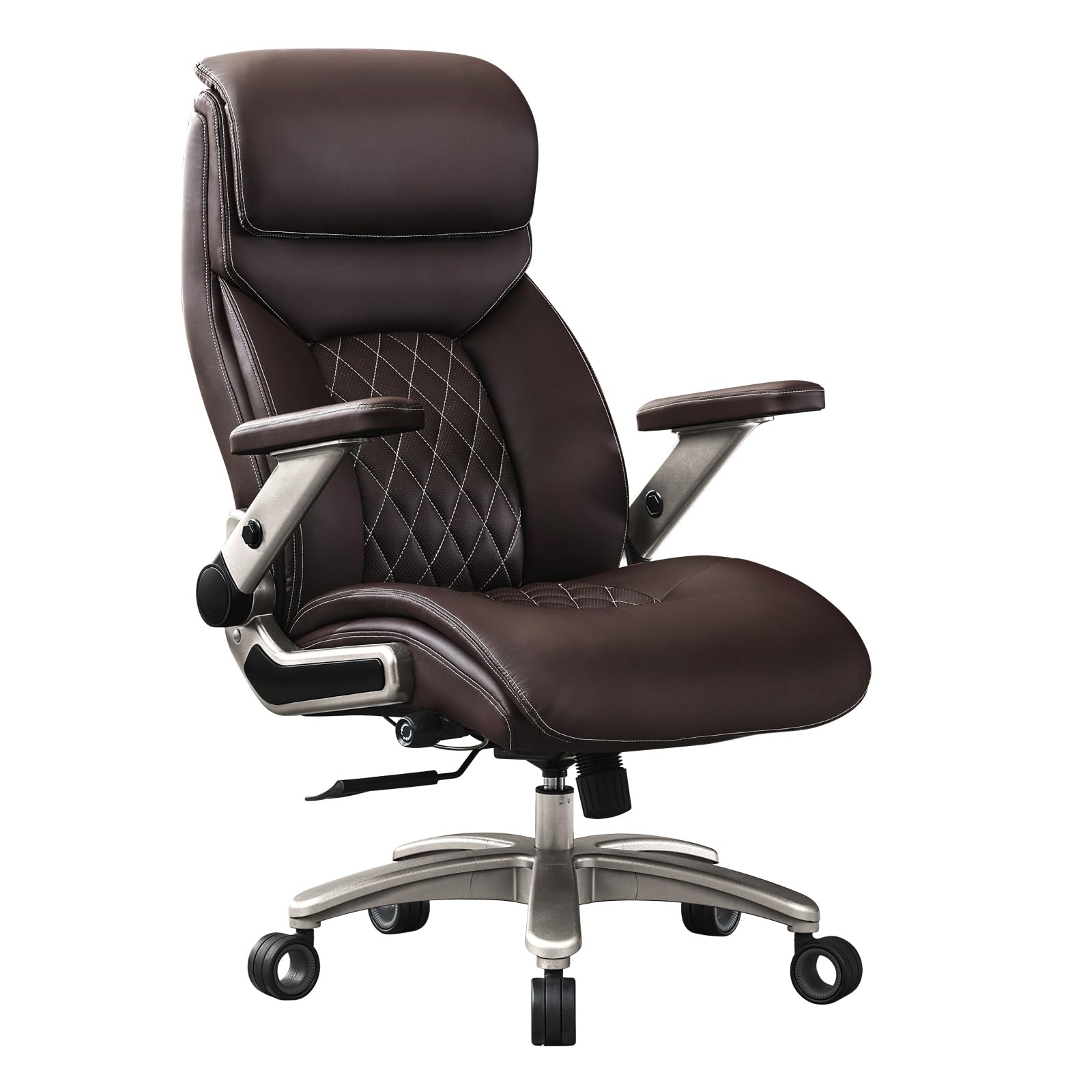 Big and Tall Office Chair with 5D Flip Arms, 600LBS PU Leather ...