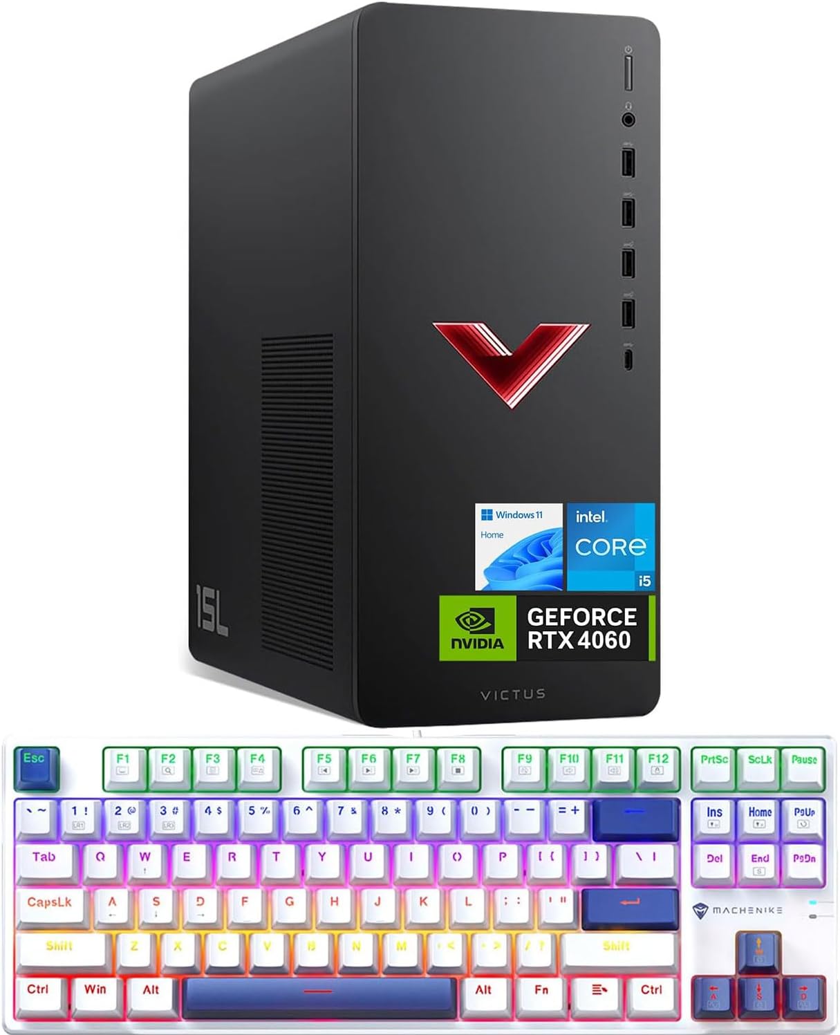 Amazon.com: HP Victus 15L RTX 4060 Tower Gaming Desktop, Intel i5 ...