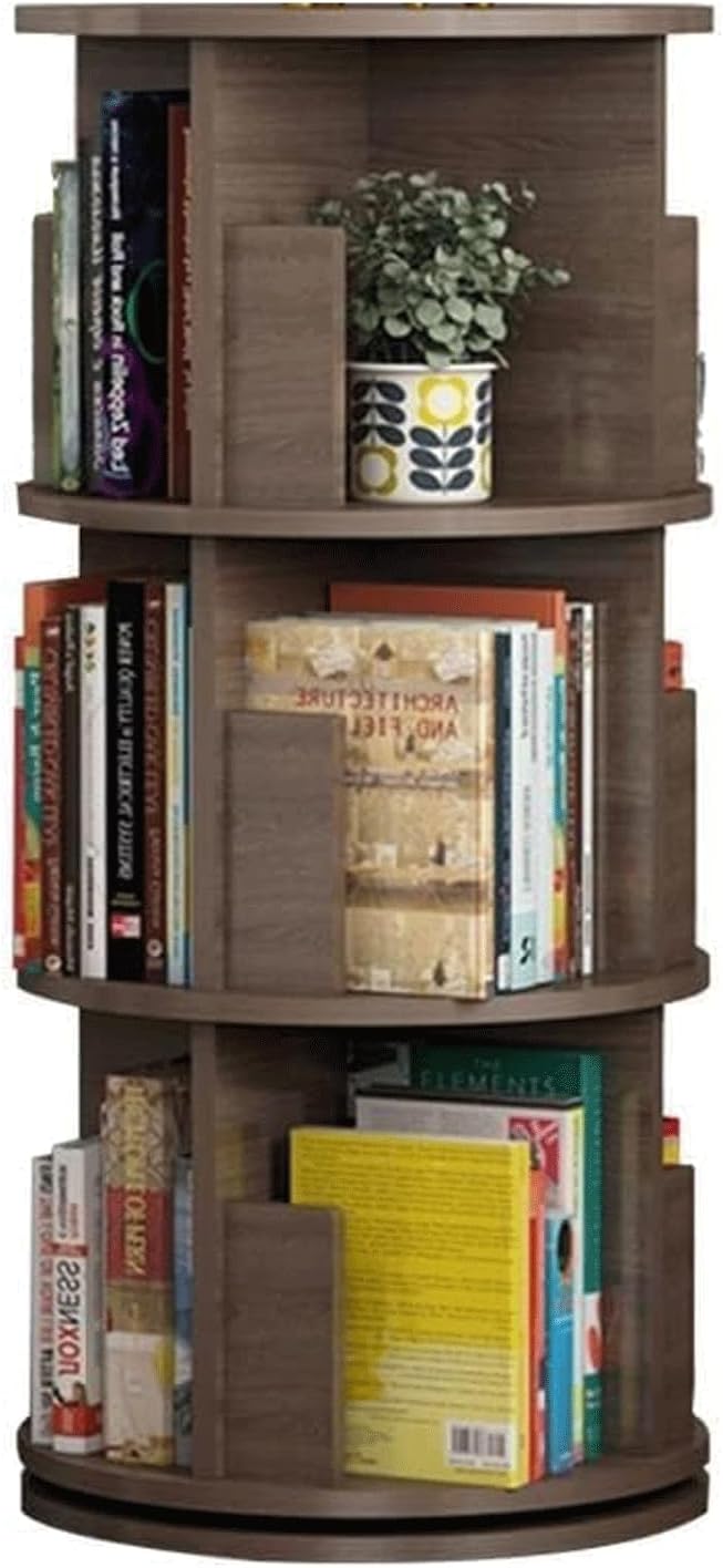 Amazon.com: GeRRiT Wood Bookcase 360 Degree Revolving Bookshelf ...