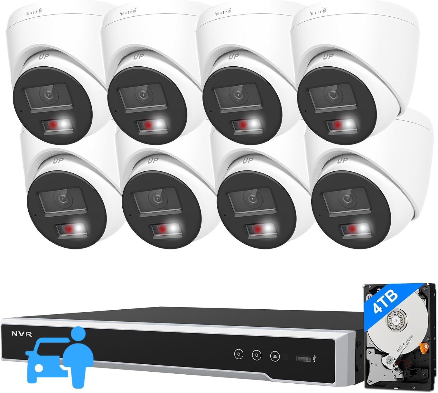 Amazon.com : 16CH PoE Security Camera System with Human/Vehicle ...