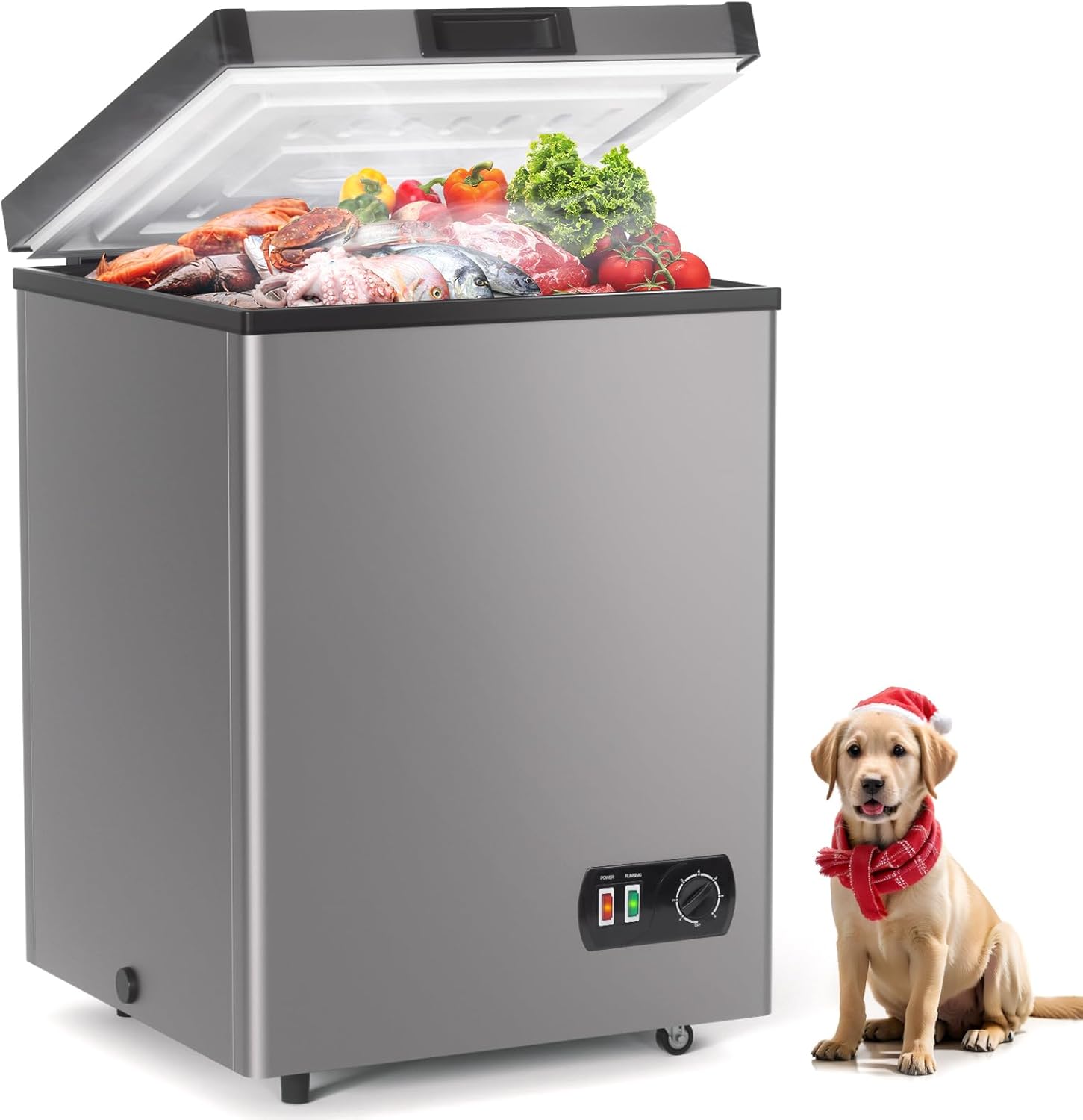 Amazon.com: LifePlus Chest Freezer, 4.2 Cubic Feet Small Deep Freezers ...