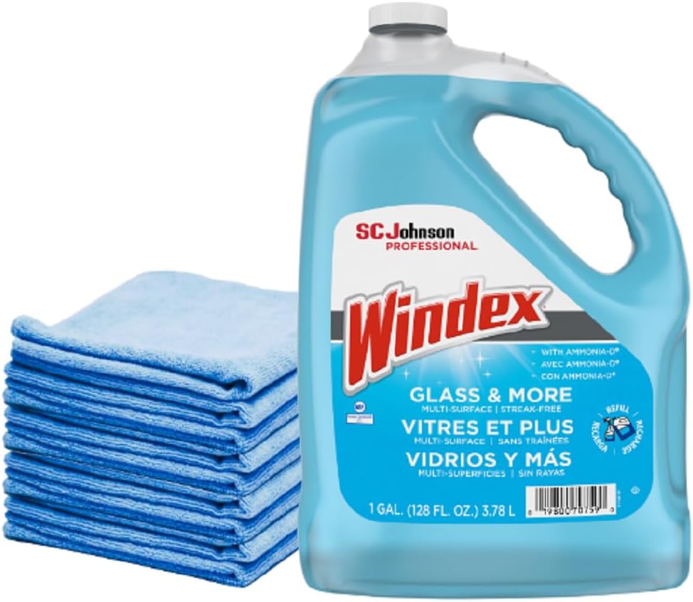 Amazon.com: Windex Commercial Line Glass Cleaner Refill, Blue Original ...