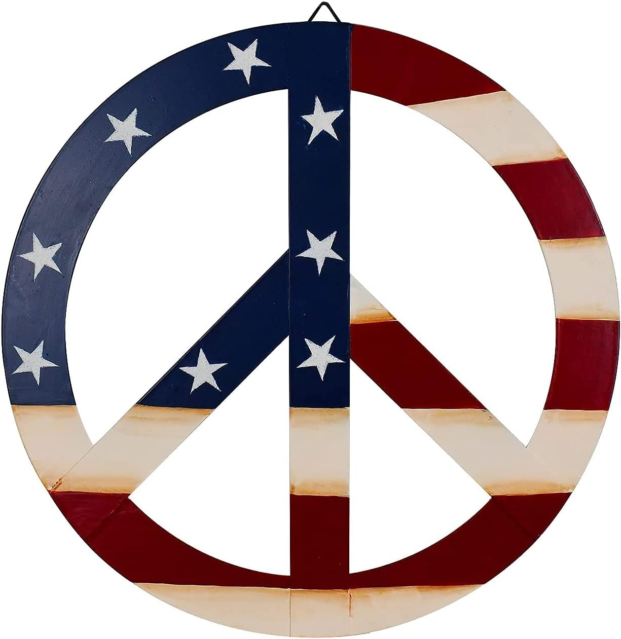Amazon.com: Large Metal Peace Sign Wall Decor Art - 16" Rustic Hippie ...