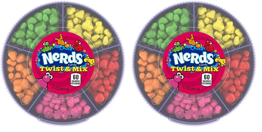 Amazon.com: Nerds Twist & Mix Candy, Assorted Fruit Flavors, 2.1 Ounce ...