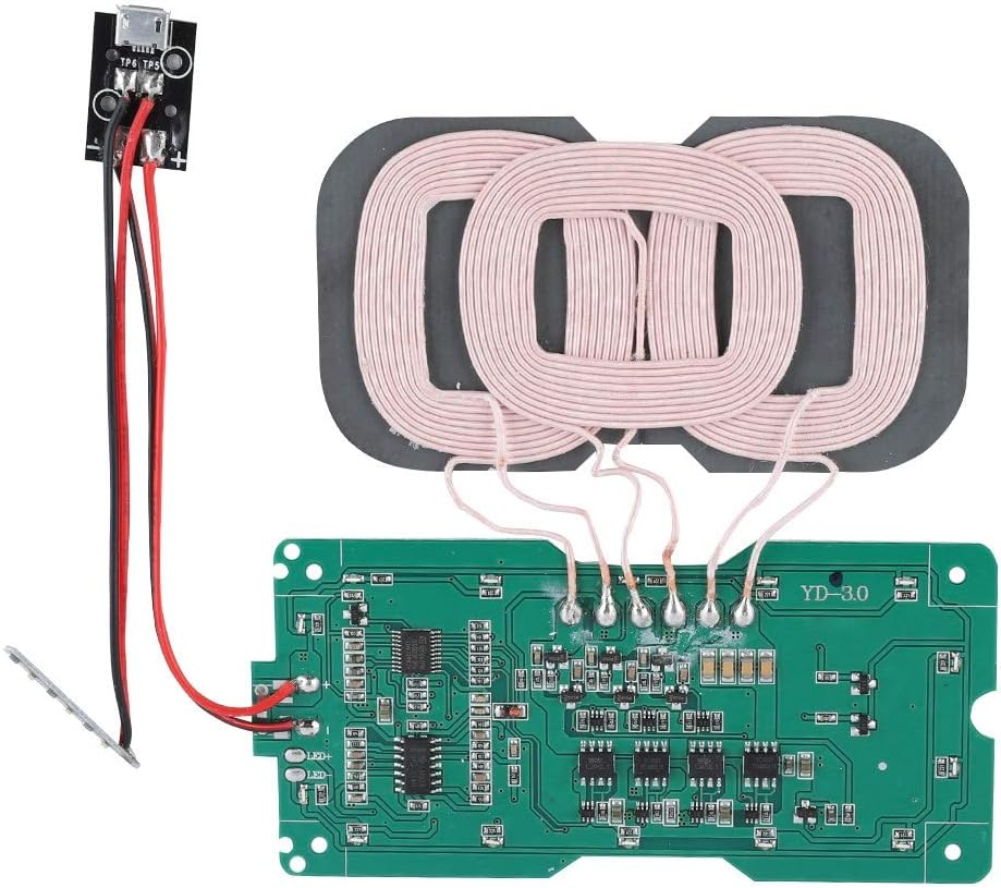 ASHATA QI Standard Three Coil Wireless Charging, Micro Port DIY ...