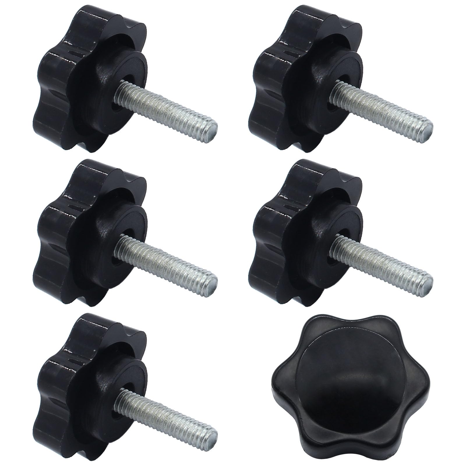 Amazon.com: LifCratms 6 Pieces M4 x 20mm Thread Star Knobs, Plastic Hex ...