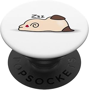 Amazon.com: Sleeping Pug Curly Tail Popsocket : Cell Phones & Accessories