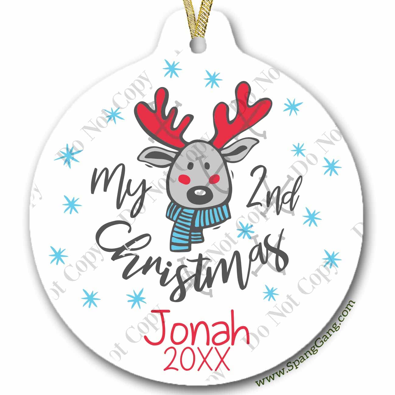 Amazon.com: 2nd Christmas Ornament | Personalized Christmas Ornament ...