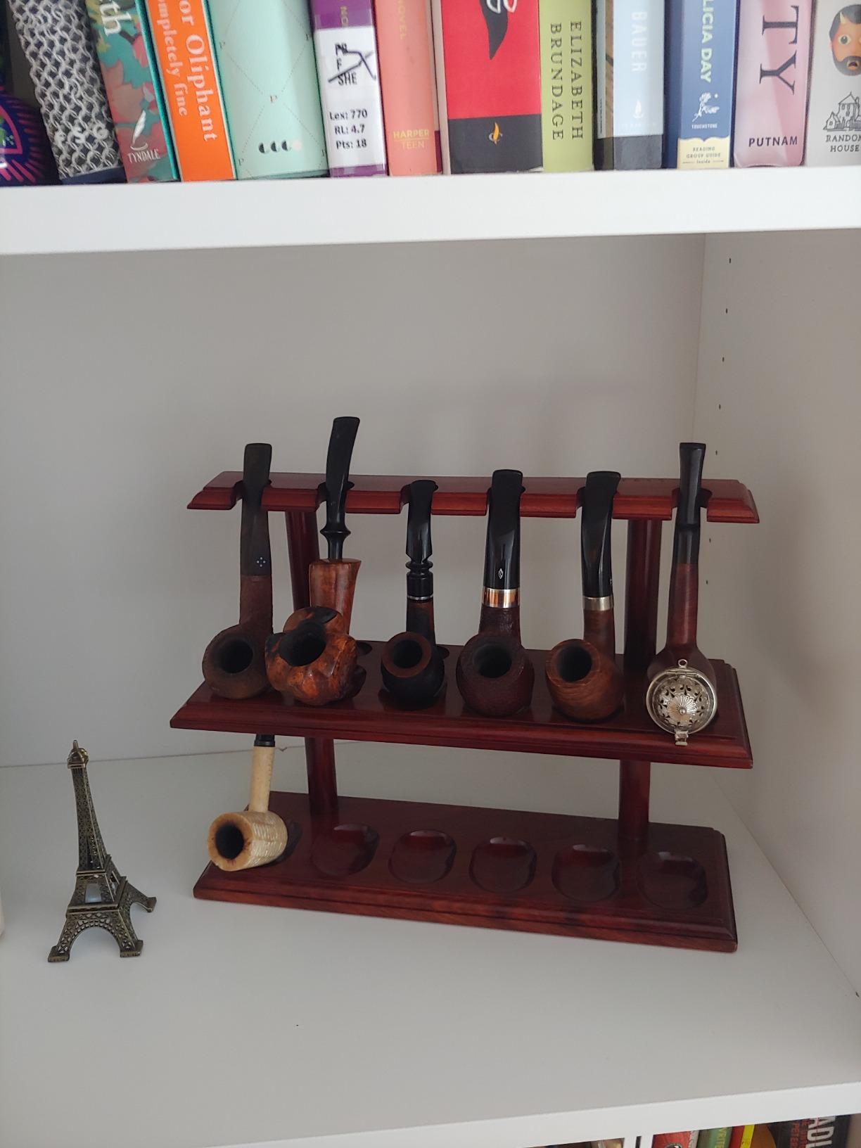 Amazon.com: F.E.S.S. Beautiful 12 Tobacco Pipe Stand 2 Level Pipe ...