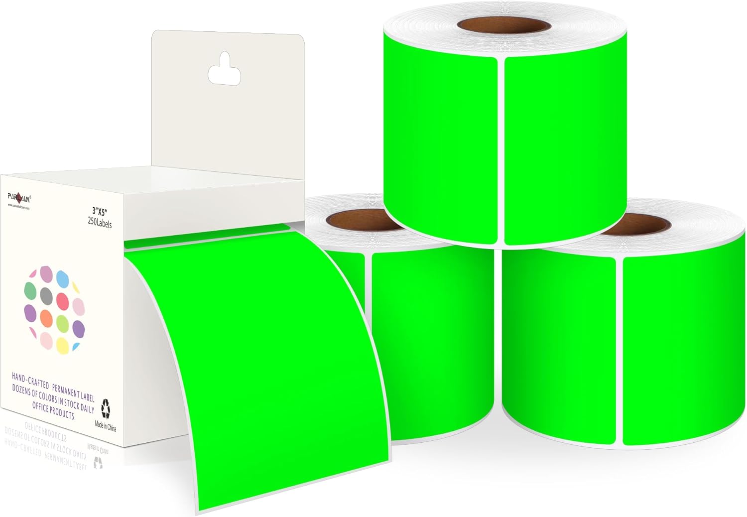 Amazon.com: PARLAIM 3 X 5 Inch 4Rolls/1000 Per Roll Rectangle Inventory ...