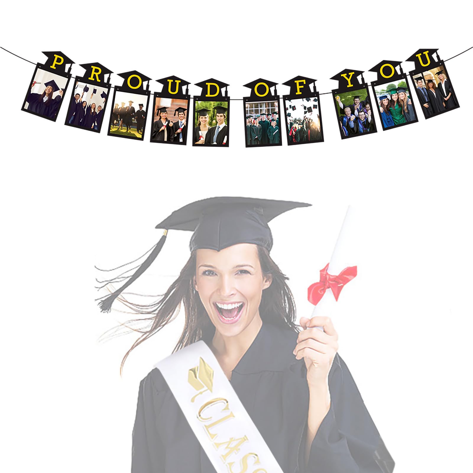 Snapklik.com : Graduation Photo Banner 2025 Proud Of You Grad Banners ...