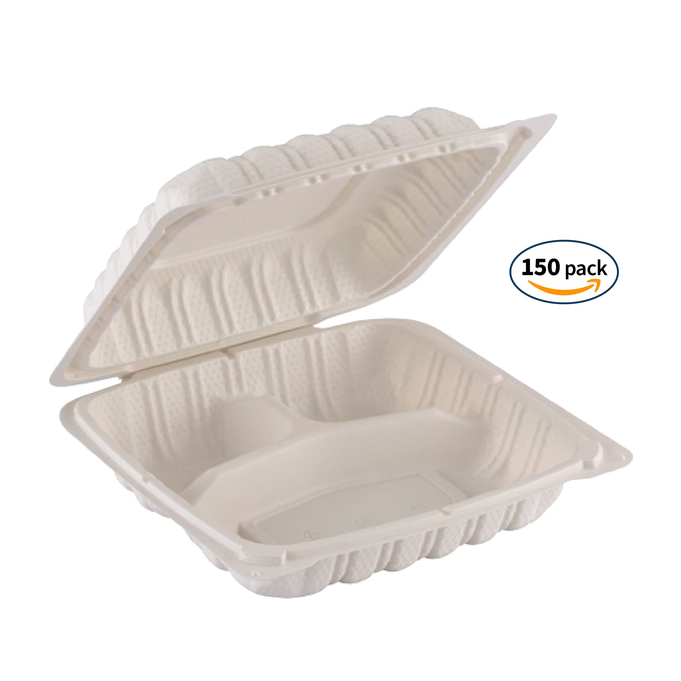 Snapklik.com : TIYA Clamshell Food Containers - White Bulk 150 Pack ...