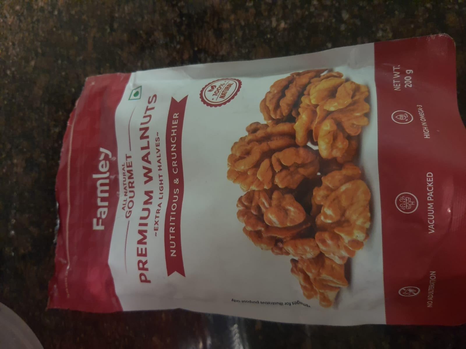 Farmley Premium Chile Walnut Kernel | 200 g | Walnuts Without Shell ...