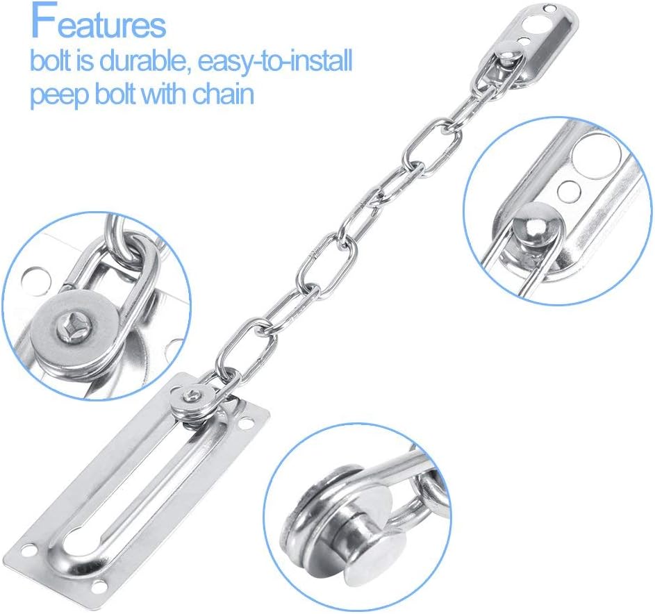 Yosoo Stainless Steel Door Chain Front Door Security Chain Door ...