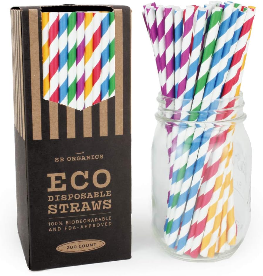 Amazon.com: Sun Bay Foods Eco-Friendly Paper Drinking Straws ...