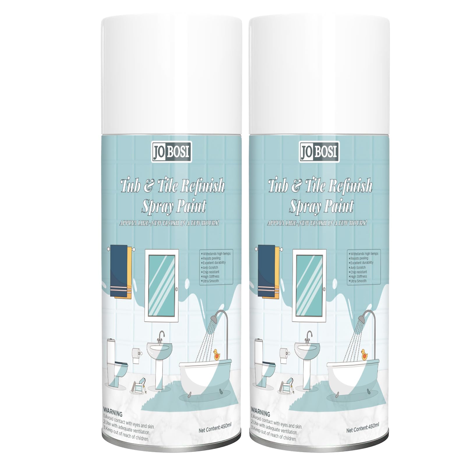 Amazon.com: 2Pcs White Spray Tub and tile Paints, Bathroom Wallpaper ...