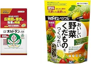 Amazon.co.jp: 【セット買い】住友化学園芸 殺虫剤 家庭園芸用GFオルトラン粒剤 650g+肥料 マイガーデンベジフル粒700g : DIY・工具・ガーデン