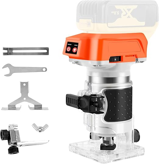 Cordless Palm Router Tool, Brushless Hand Held Edge Router Trimmer for ...