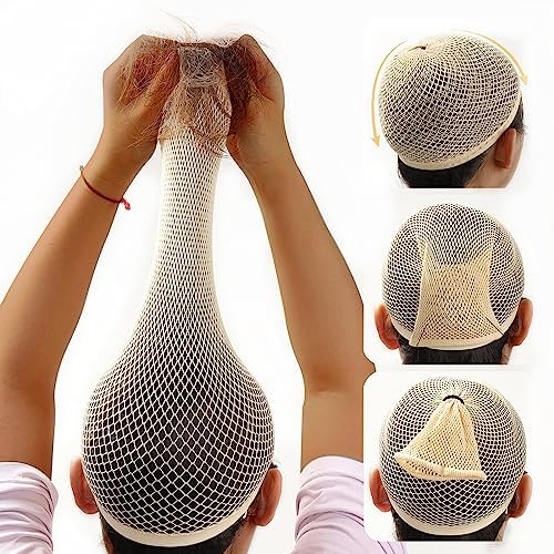 Amazon.com: BEEOS Extra Large Net Cap for Long Hair with Open-end, 3 ...