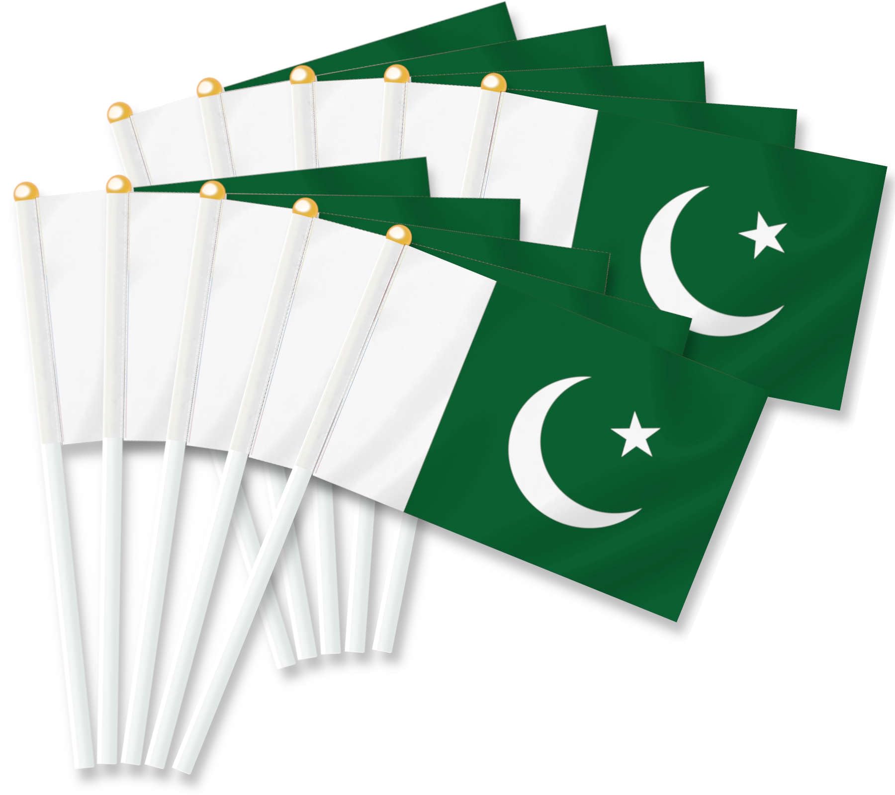 Amazon.com : 25 PCS Pakistan Handheld Small Flag,Pakistani Paquistaní ...