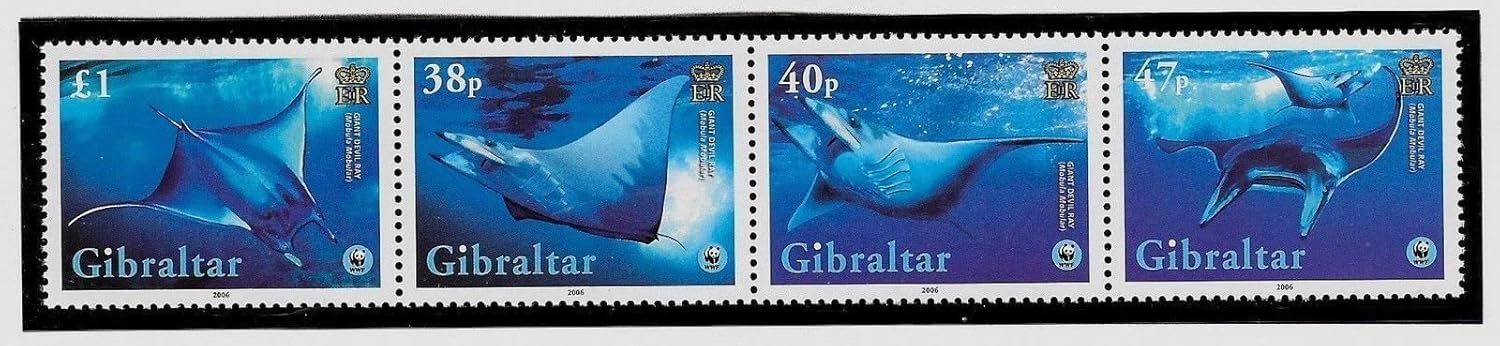 Buy Gibraltar 2006 WWF Sea Life Stingray Marine Fauna se-Tenant 4v MNH ...