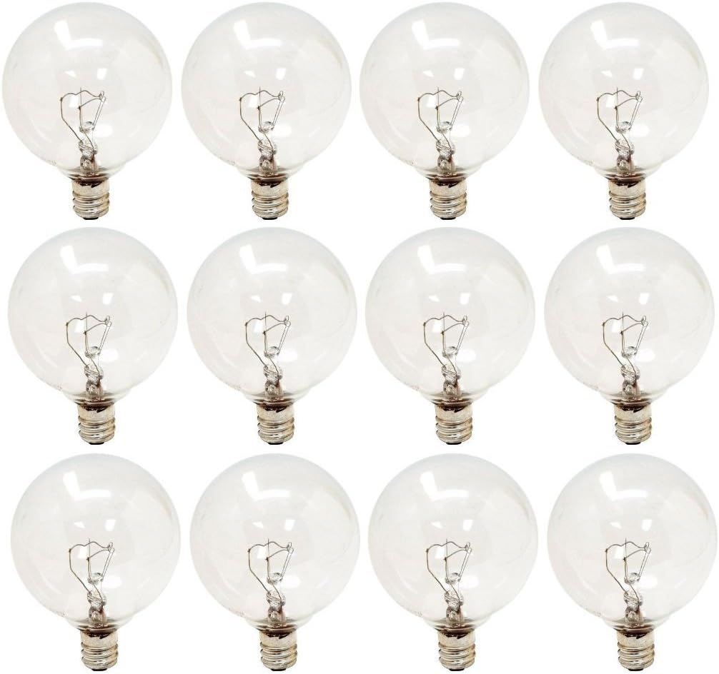 Ge Decorative Globe Bulb 40 W 320 Lumens G16-1/2 Candelabra 3 in. Clear ...