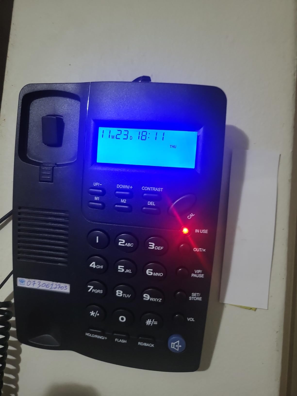 Ornin Y043 Corded Telephone with Speaker Display Basic Calculater and ...