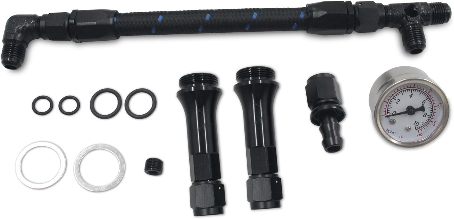 Amazon.com: Braided AN6 Dual Feed Carb Fuel Line Double Pump for Holley ...