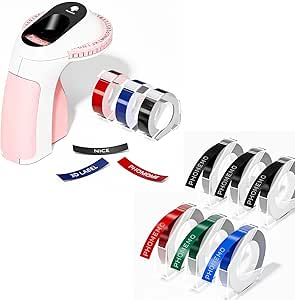 Amazon.com : Phomemo E975 Embossing Label Maker, Embossed Label Maker ...