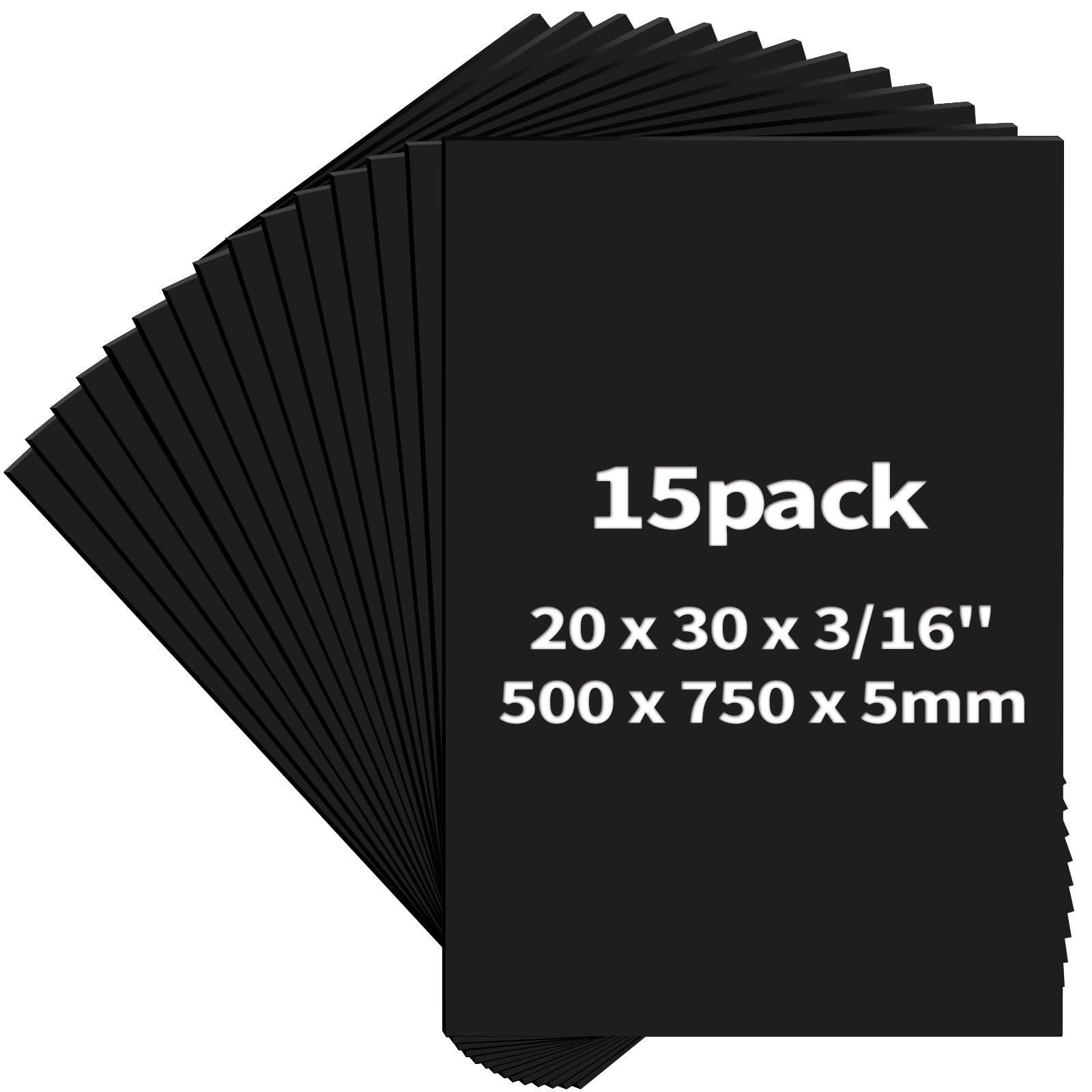 Amazon.com : CreGear Black Foam Board, 15 Pack 20" x 30", Premium Black ...