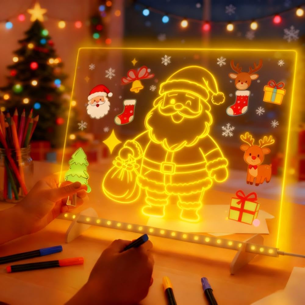 Amazon.com: Led Note Board with Colors,Acrylic Dry Erase Board with ...