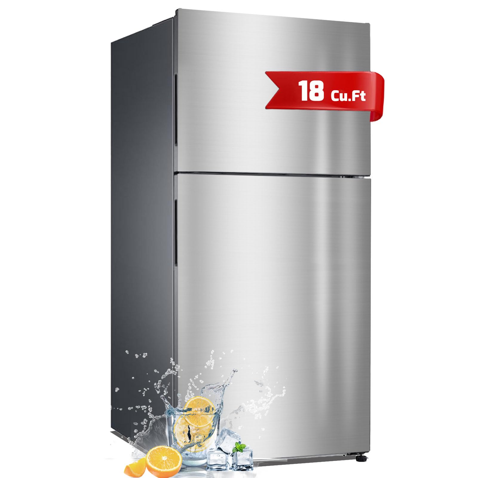 Amazon.com: Full Size Refrigerator with Freezer 18 Cu Ft, Top Freezer ...