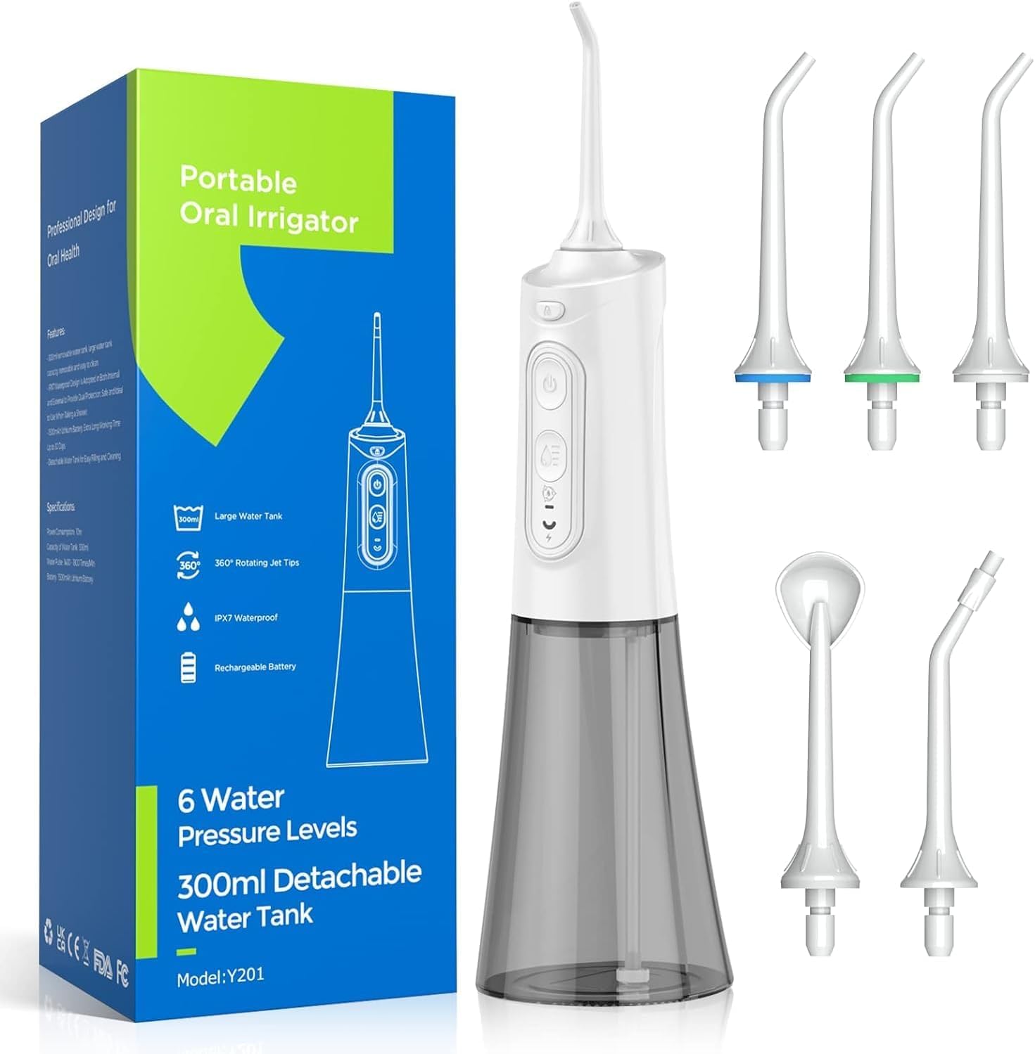 Liebssen Y201 Cordless Water Dental Flosser for Teeth Cleaning Denture ...