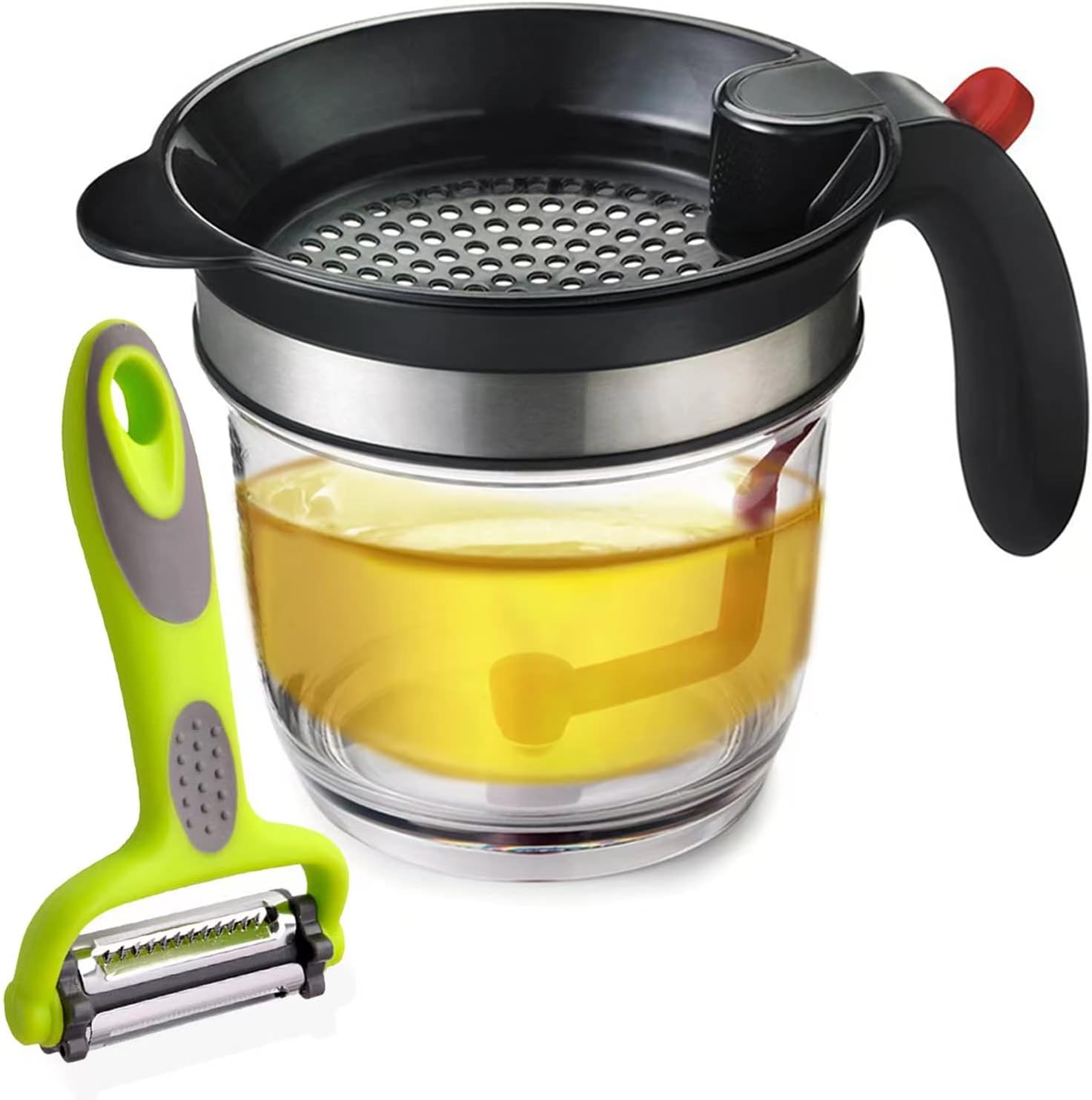 Amazon.com: 4-Cup Gravy Fat Separator, Food Strainers,Separator with ...